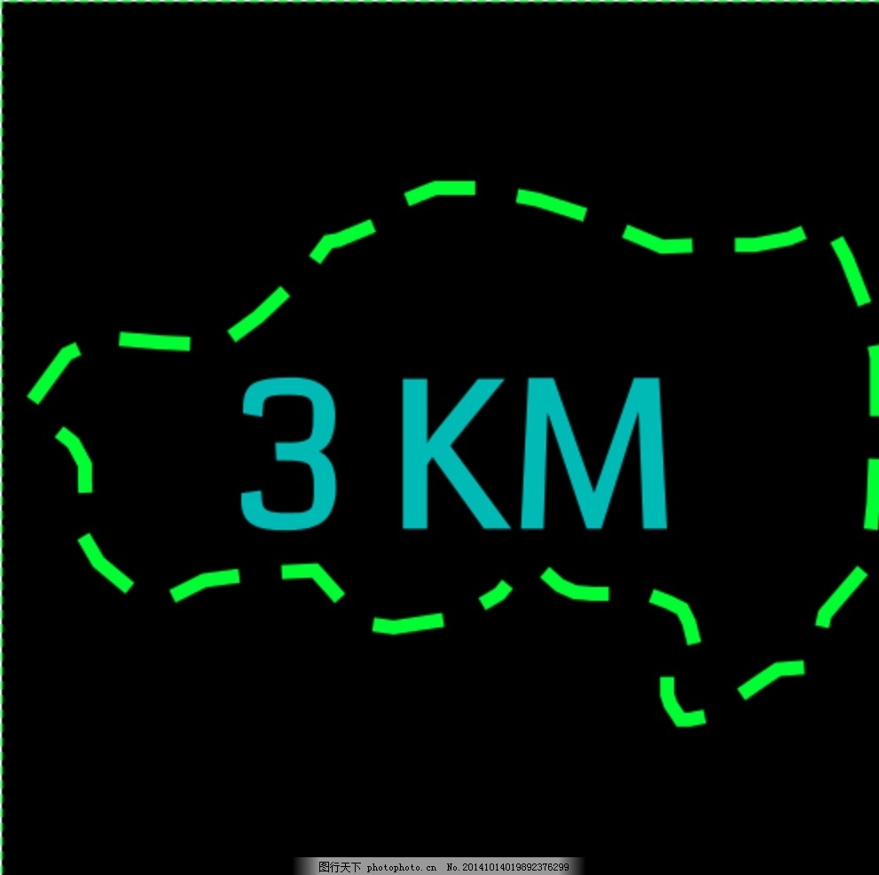 3km标志图片_标识_LOGO标识-图行天下素材网